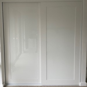 Surano Doors with White Kote inserts - Wardrobe World Perth